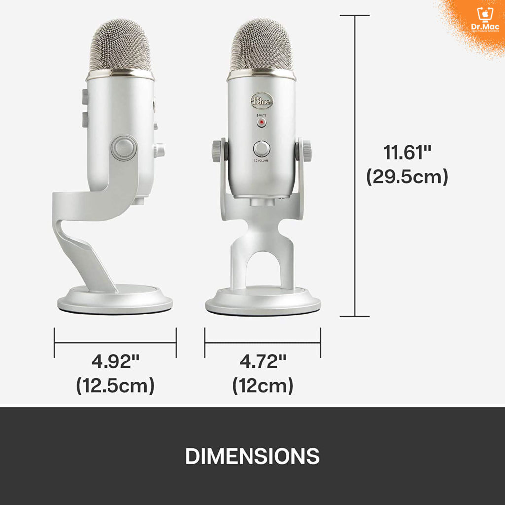 Blue Yeti Professional USB Microphone (Silver) | Dr Mac Mandalay